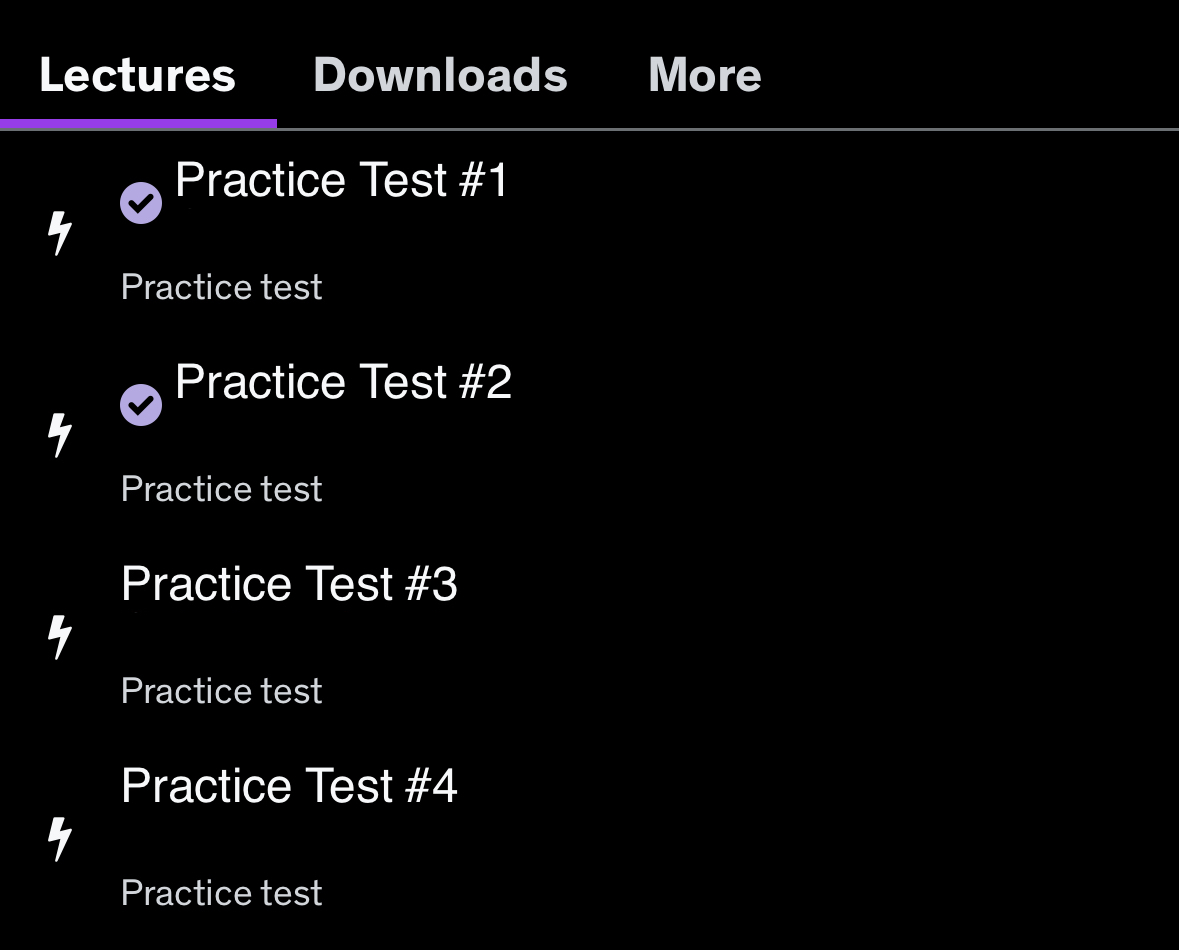 Taking Practice Tests On The Mobile App Udemy