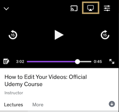 Mobile Course Player – Udemy