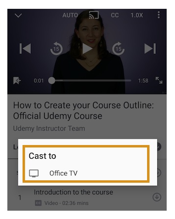 Mobile Course Player – Udemy