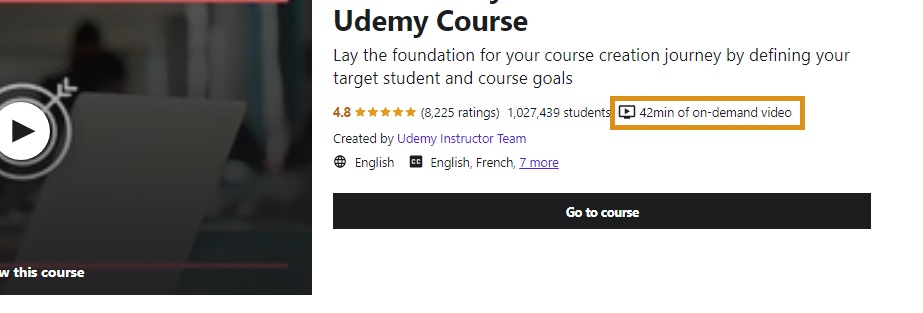 Calculating Course Length – Udemy