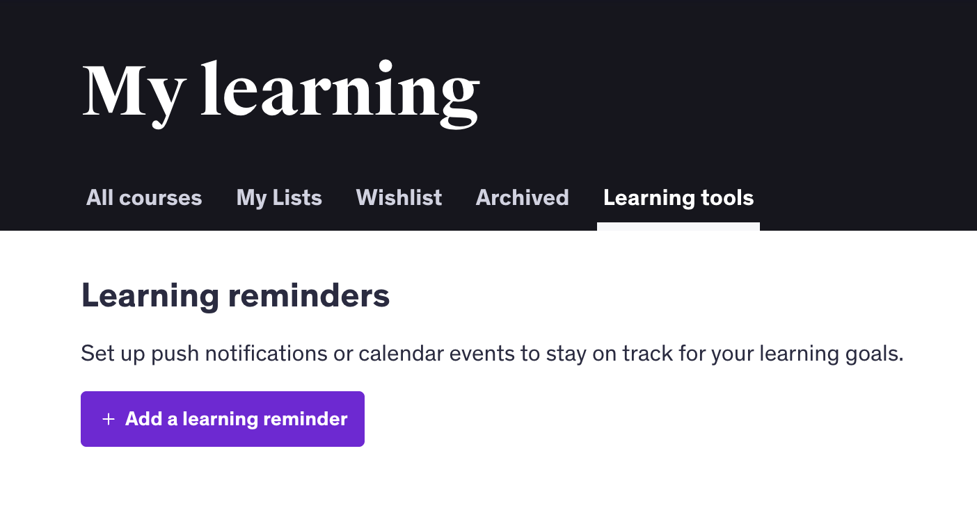 How to Schedule Learning Reminders on a Browser – Udemy