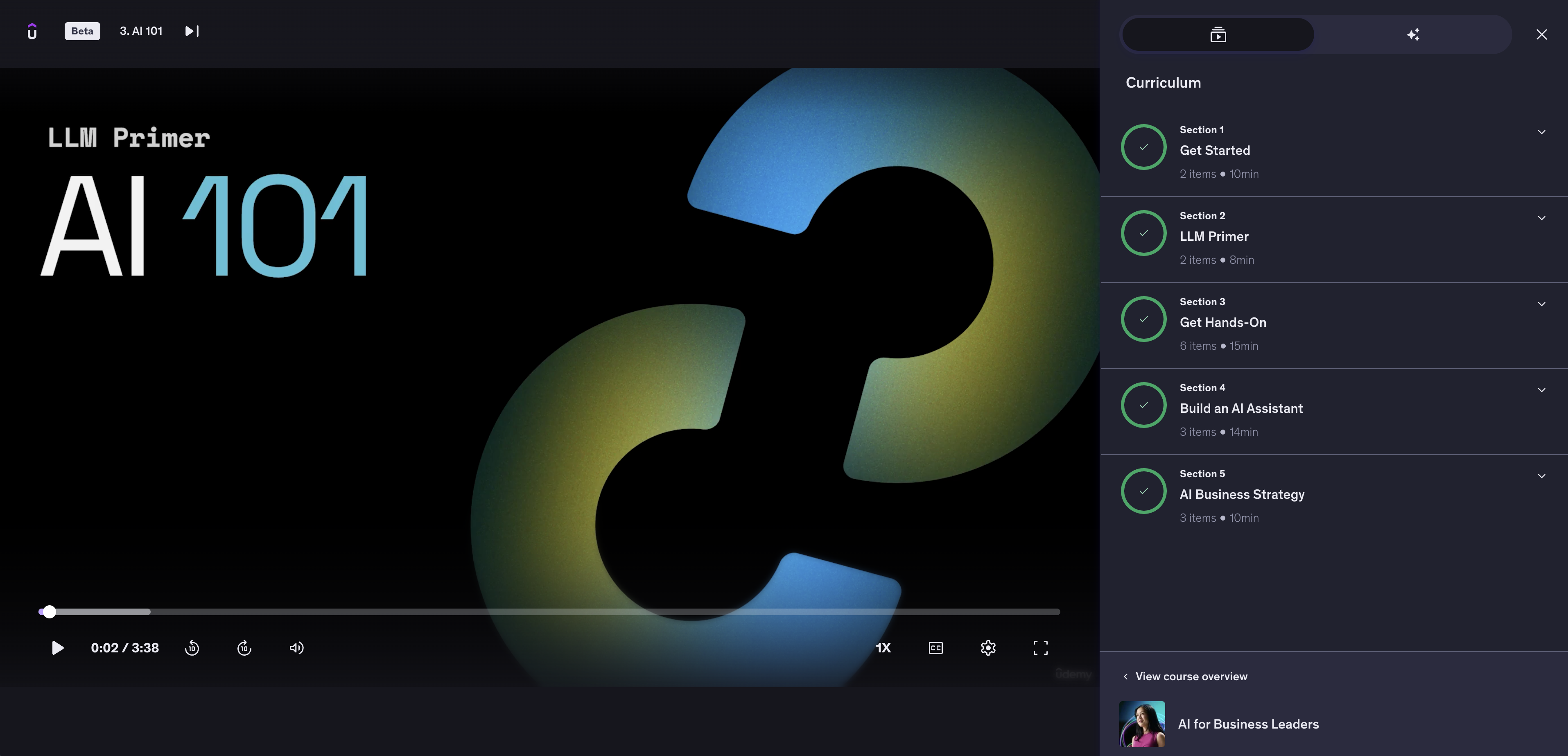 Course Player – Udemy