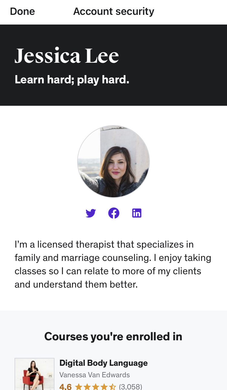 Creating and Editing Your Profile on The Mobile App – Udemy